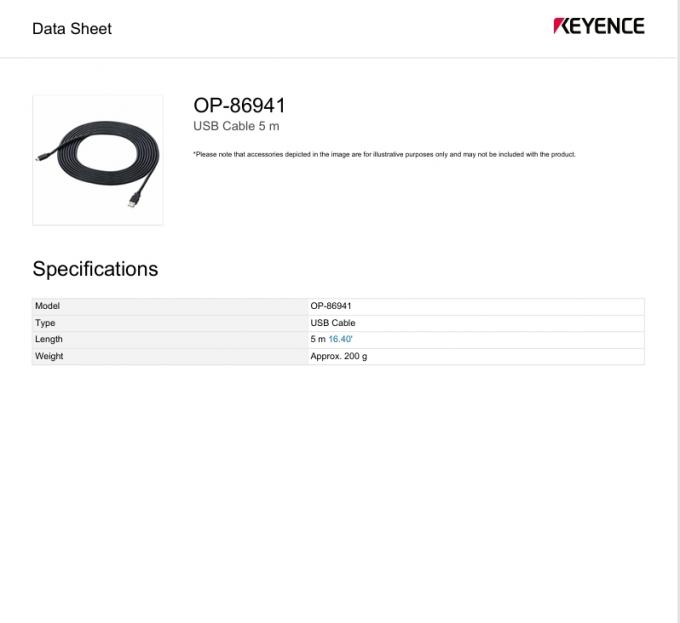 KEYENCE OP 86941 ليزر امنيتي دستگاه اندازه گيري سطح از نظر صوتي USB 5m